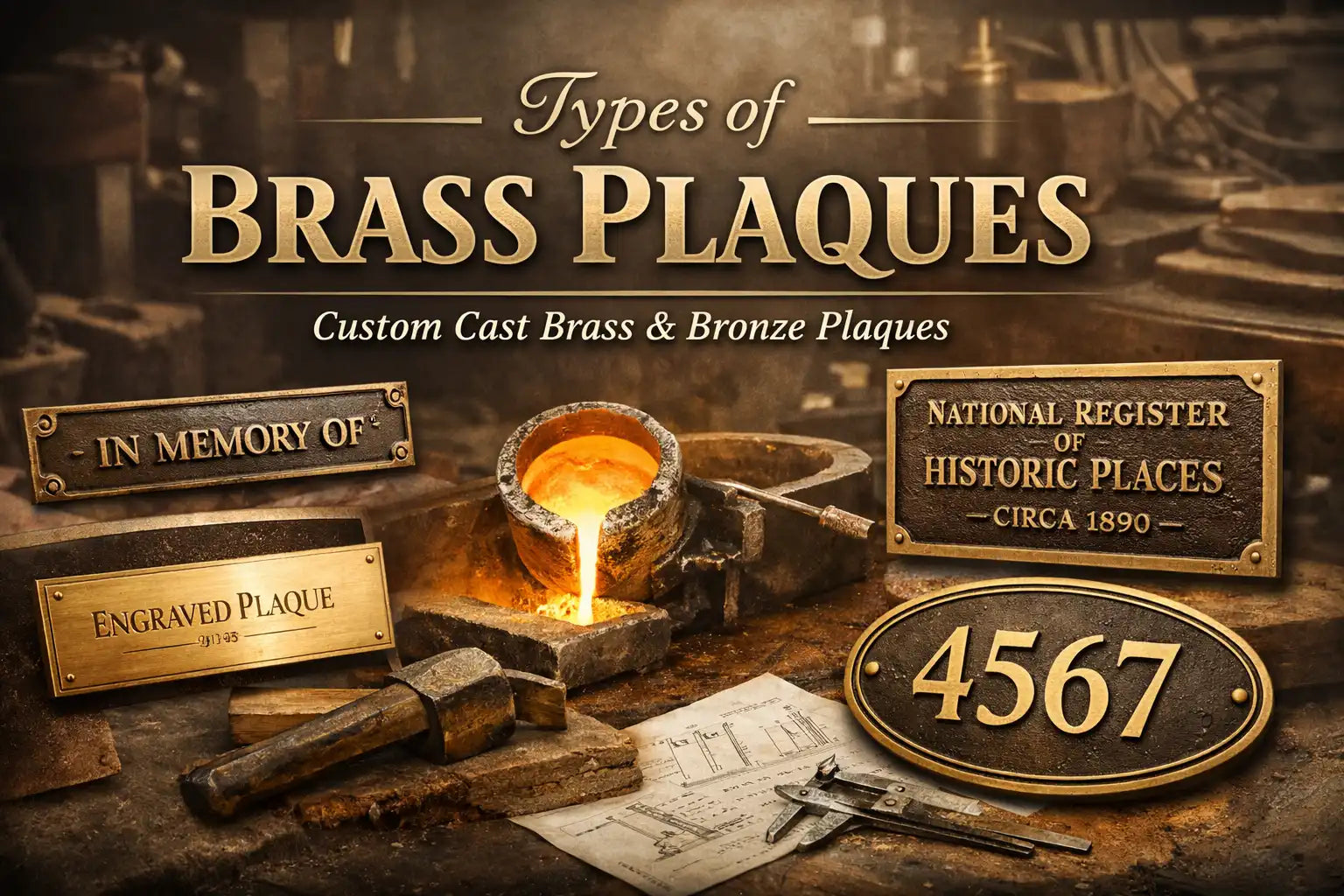 Types of Brass Plaques | Custom Cast Brass & Bronze Plaques