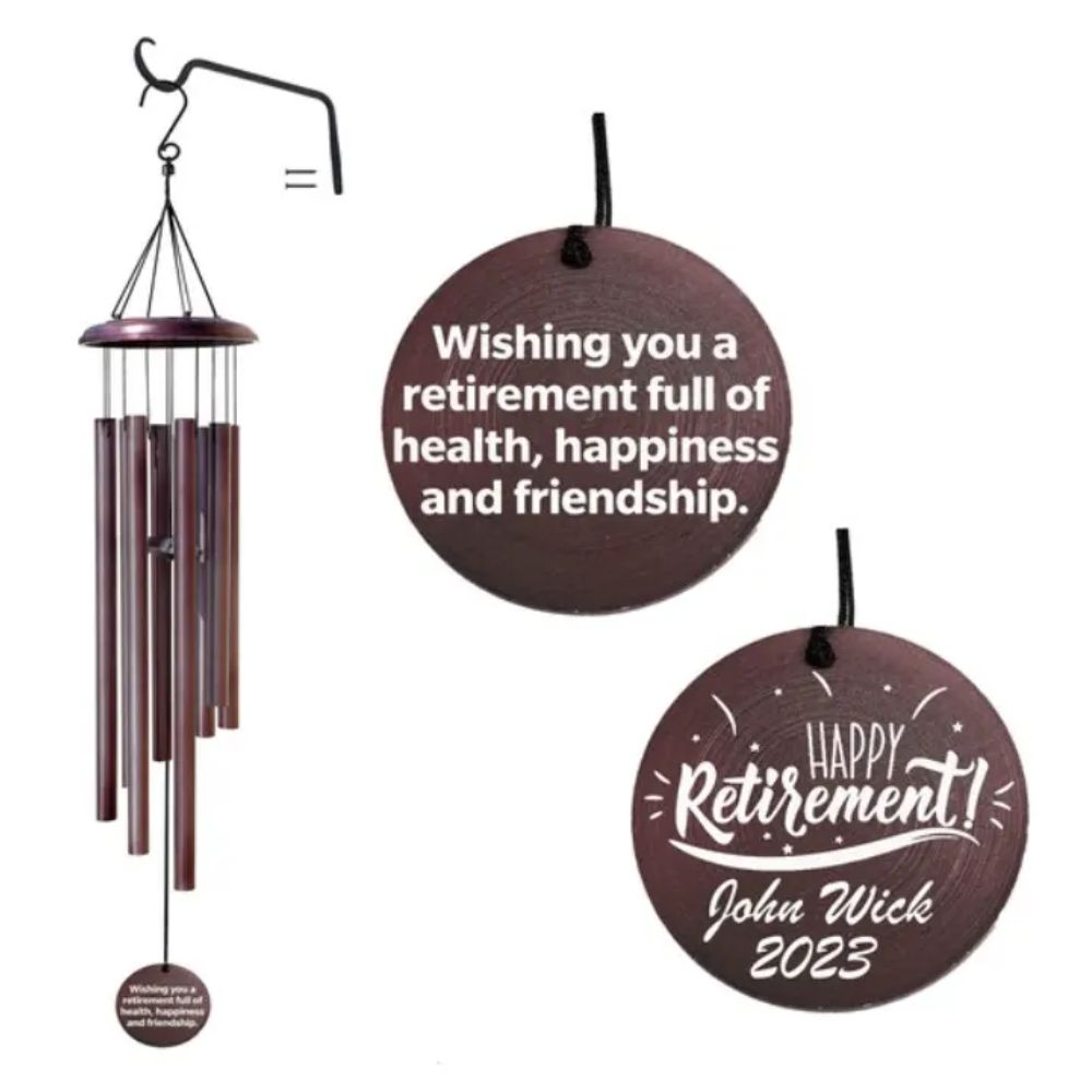 Retirement Wind Chimes | Custom Engraving | Shop Now!