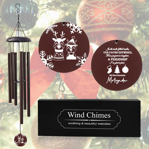 Customizable Christmas Wind Chime – Personalized Gift
