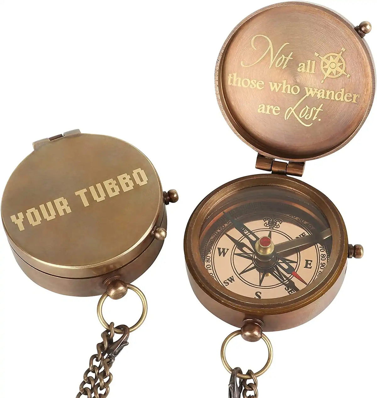 Your Tommy Your Tubbo Dual Compass Gift| Brass Compasses – PorthoMall